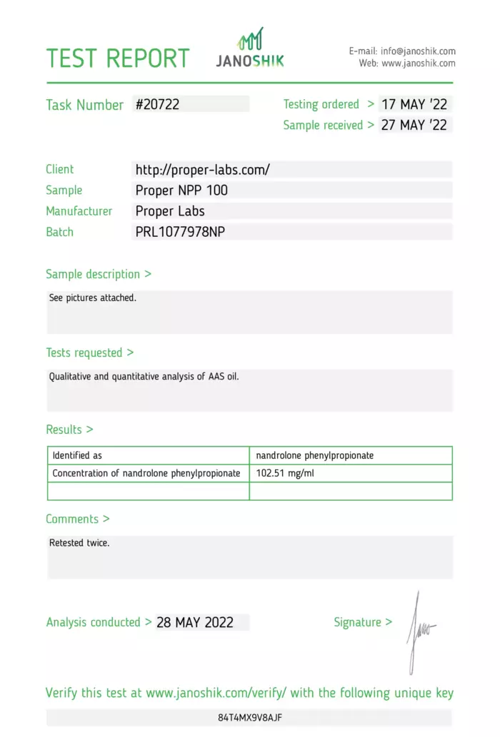 Buy ProperNPP 100mg/ml (NPP 100) - Proper Labs | UK Next Day Delivery